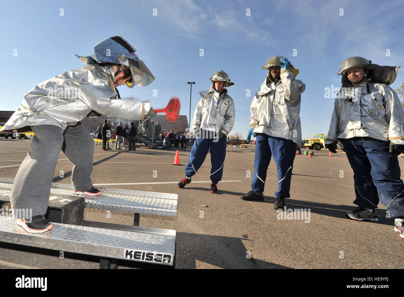 Airmen competed in teams of four during the Fire Muster Challenge ...