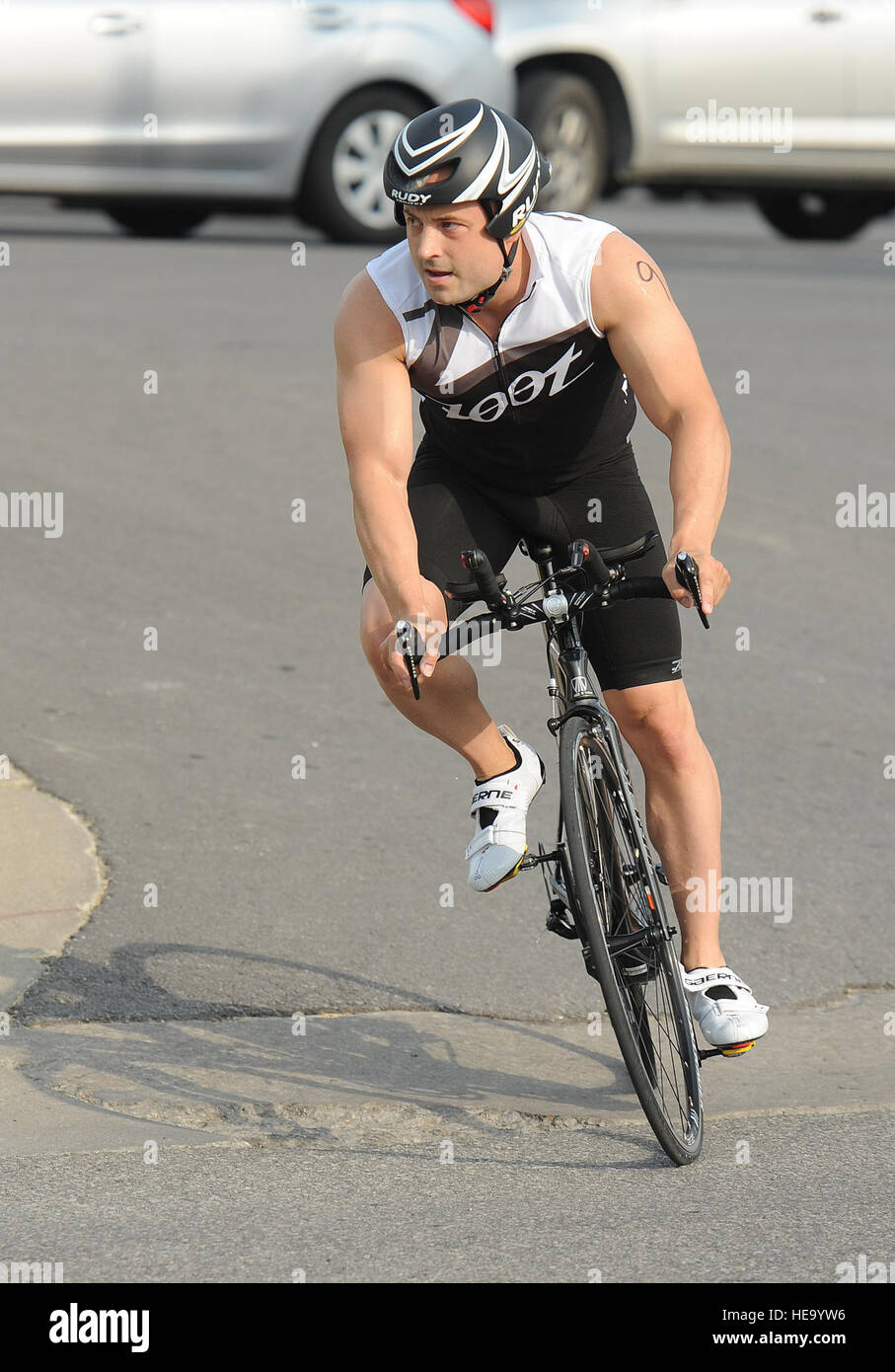 1st Lt. Kevin Knutson, 509th Logistics Readiness Squadron, competes in ...