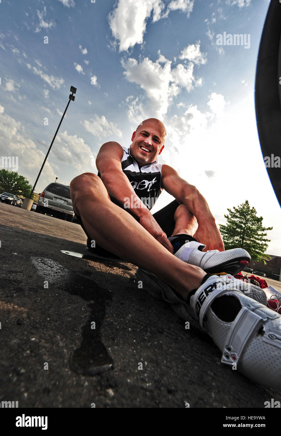 First Lt. Kevin Knutson, 509th Logistics Readiness Squadron, changes ...