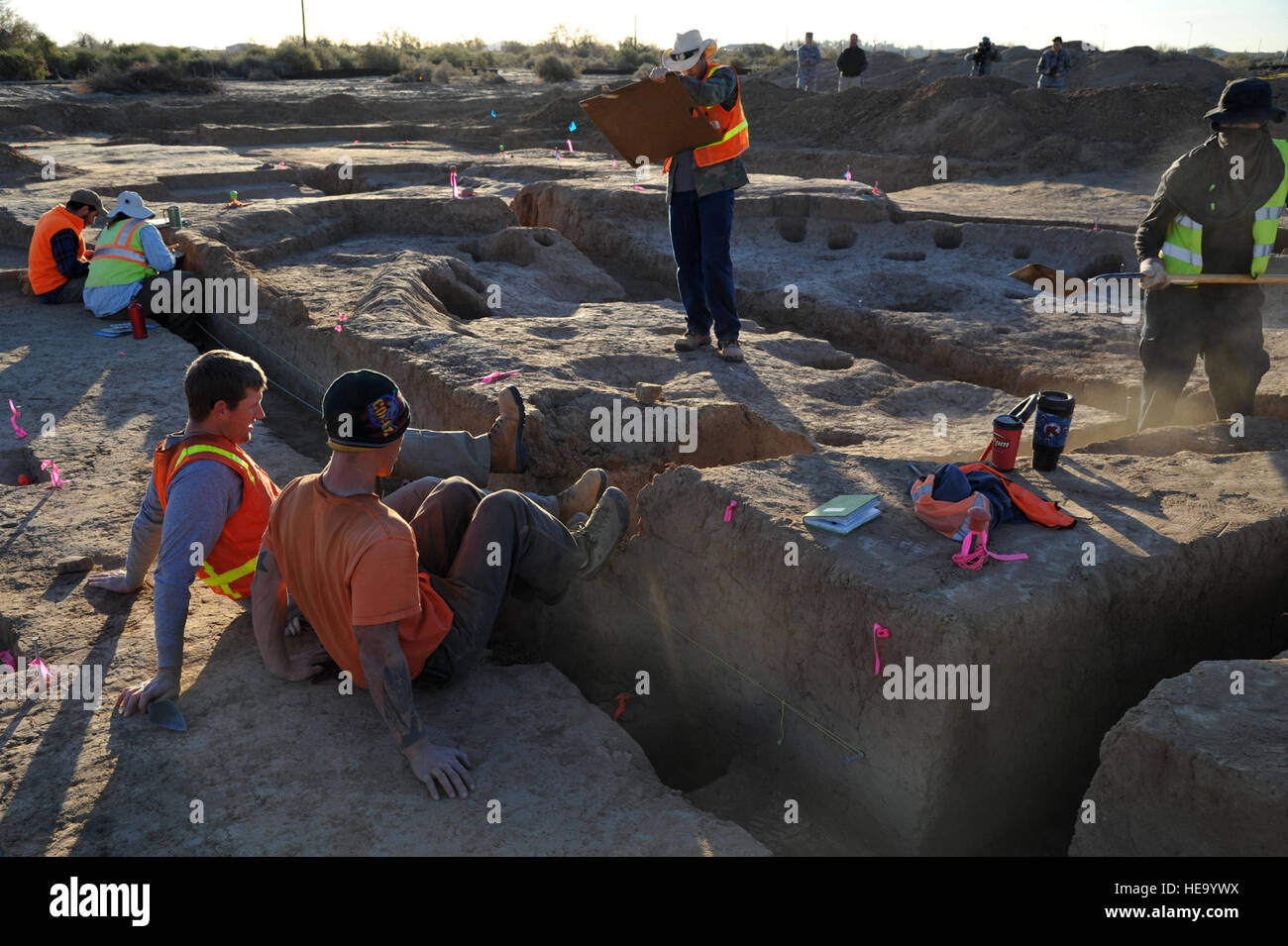 Dr. Jesse Ballenger and George Tinseth, archaeologist field technicians ...