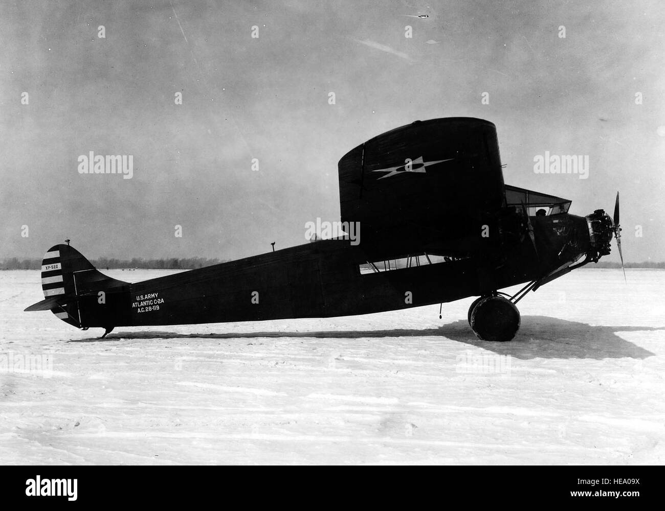 Atlantic-Fokker C-2A side view (S/N 28-119). Note the three-blade prop ...