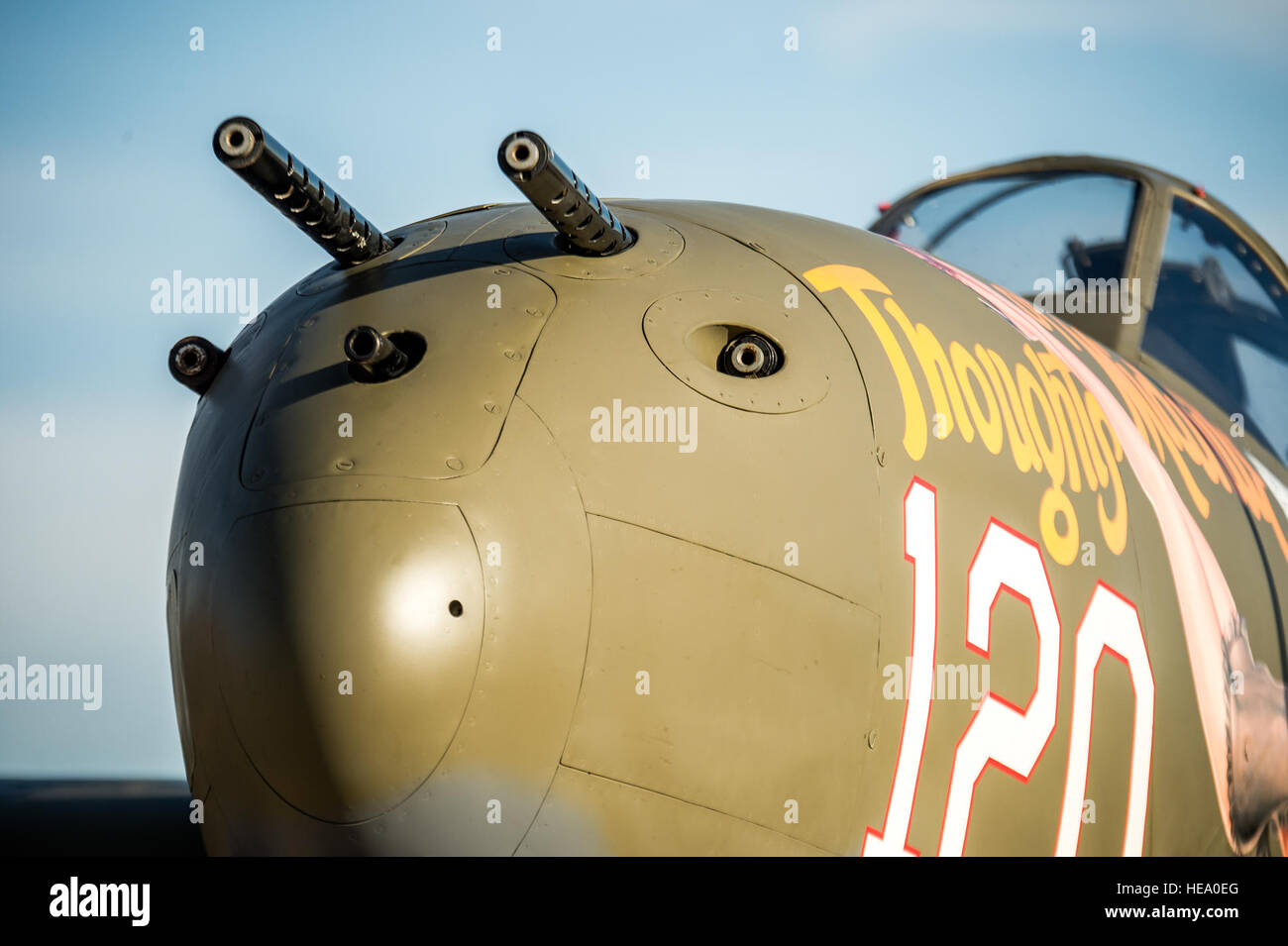 Replicas of four Browning M2 machine guns and one Hispano 20mm canon ...