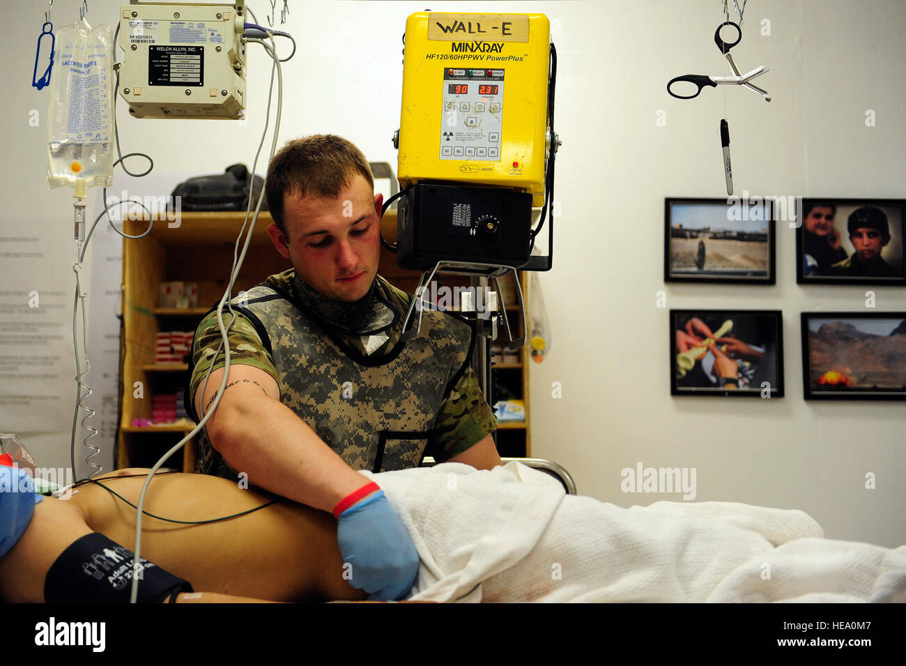 U.S. Army Pfc. Christopher Chandler, a medic from the 67th Forward ...
