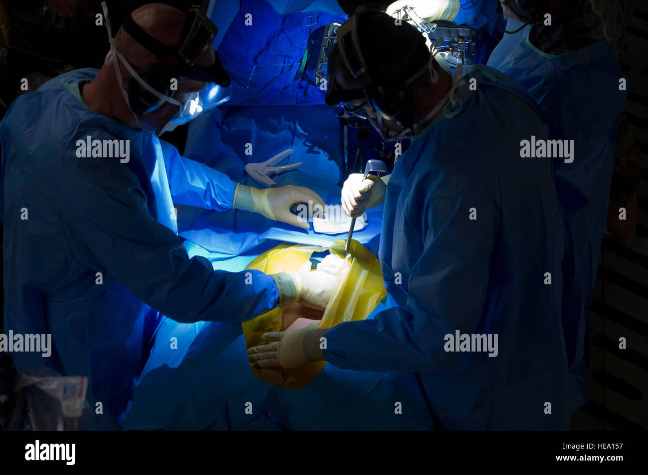 From left, U.S. Air Force Lt. Cols. Richard Degrosa, an emergency room ...