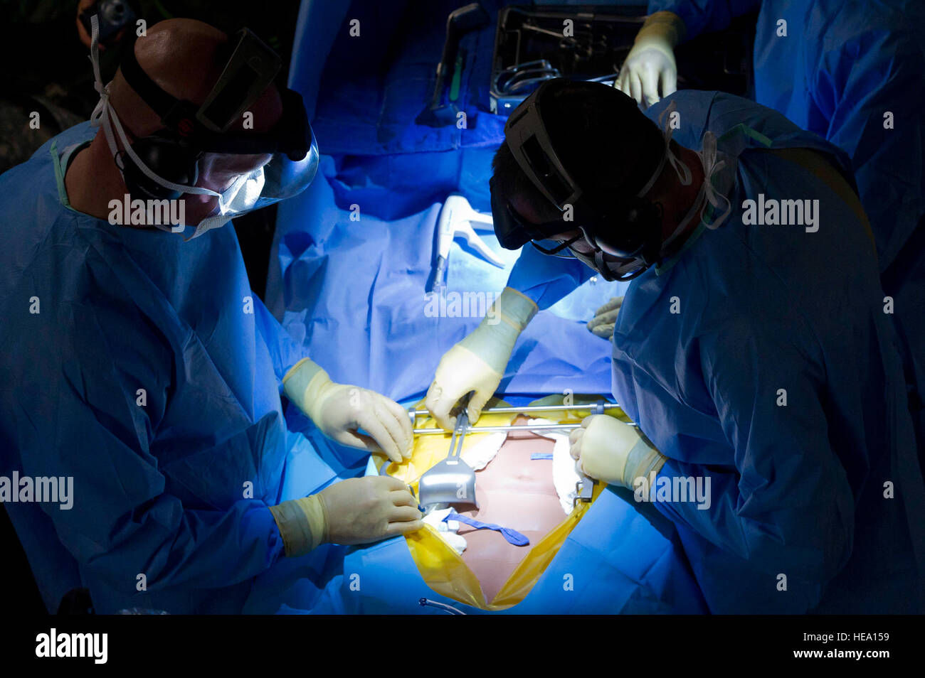 From left, U.S. Air Force Lt. Cols. Richard Degrosa, an emergency room ...