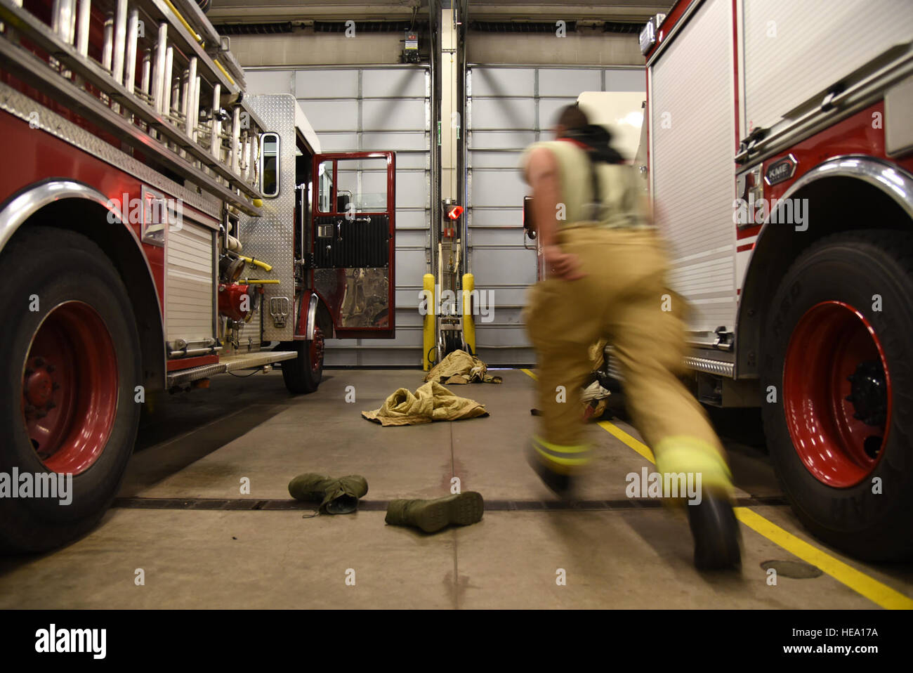 Airman 1st Class Fred Lokan, a 21st Civil Engineer Squadron firefighter ...