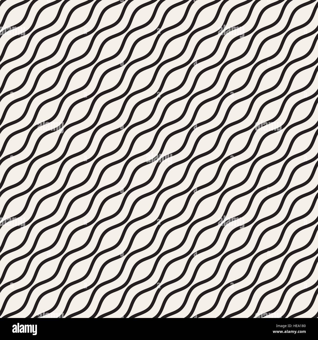 Wavy Ripple Lines. Vector Seamless Black and White Pattern Stock Vector ...