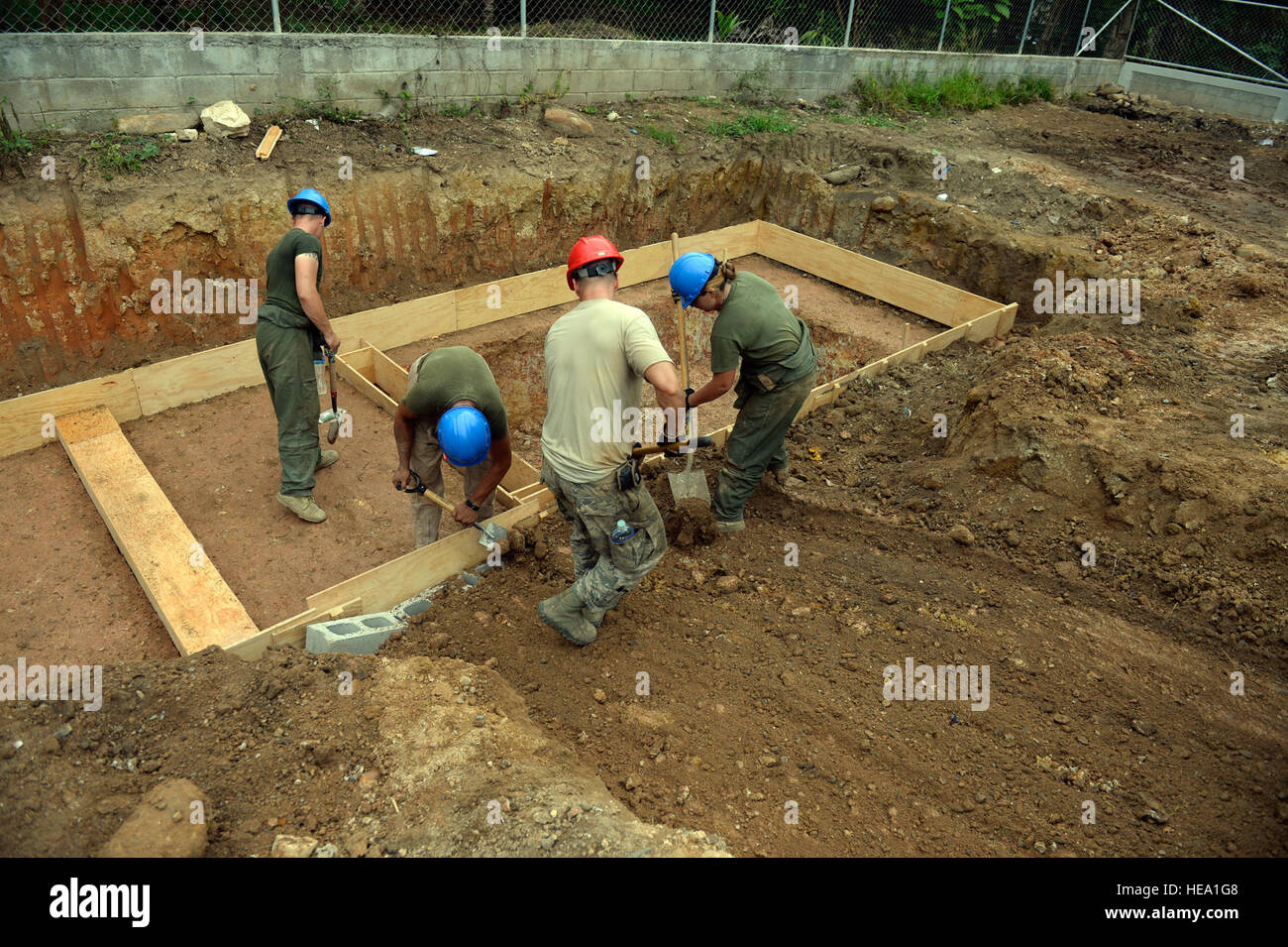 Airmen and Marines from the 823rd RED HORSE Squadron and 271st Marine ...