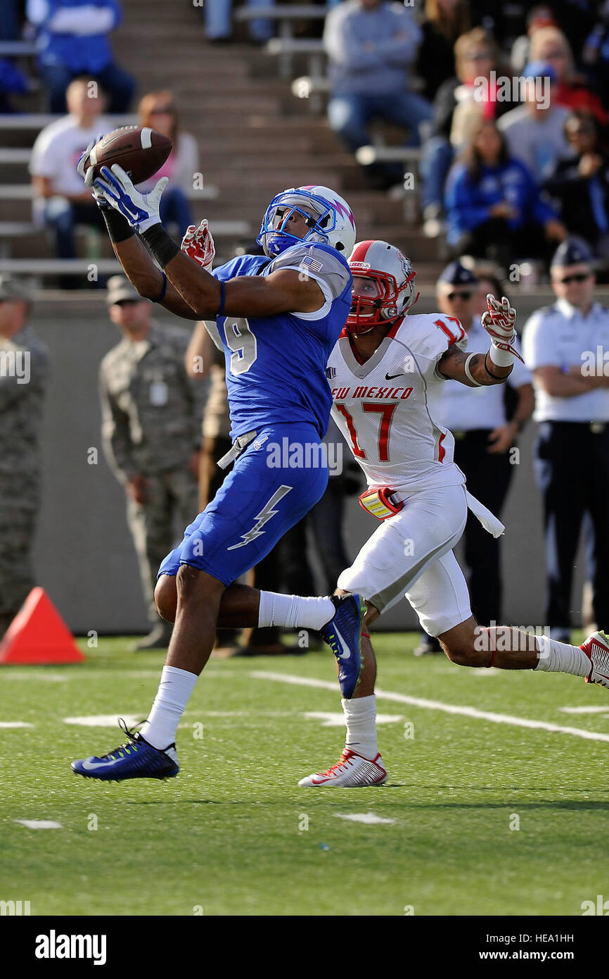 U.S. Air Force Academy wide receiver Jalen Robinette makes what turns ...