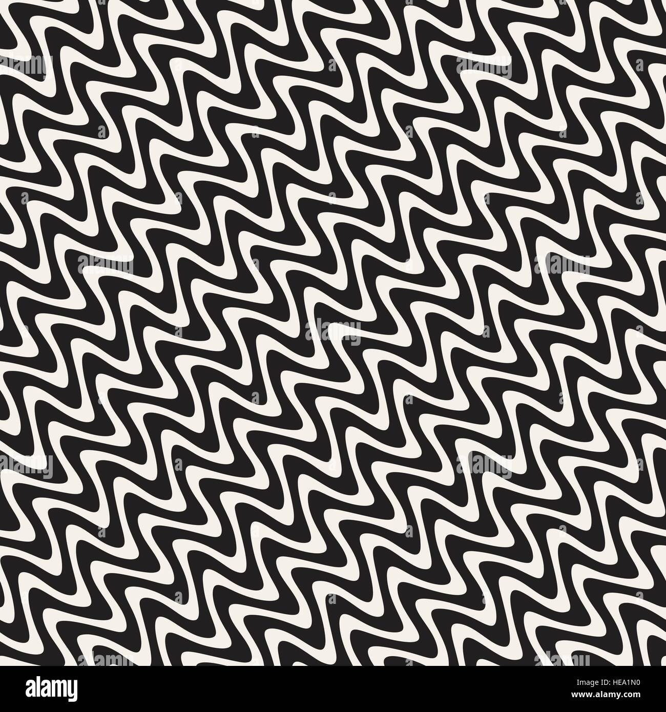 Wavy Ripple Lines. Vector Seamless Black and White Pattern Stock Vector ...