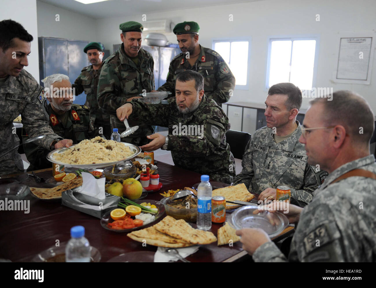 Gen. Bismillah Mohammadi, center, Afghan National Army (ANA) Chief of ...