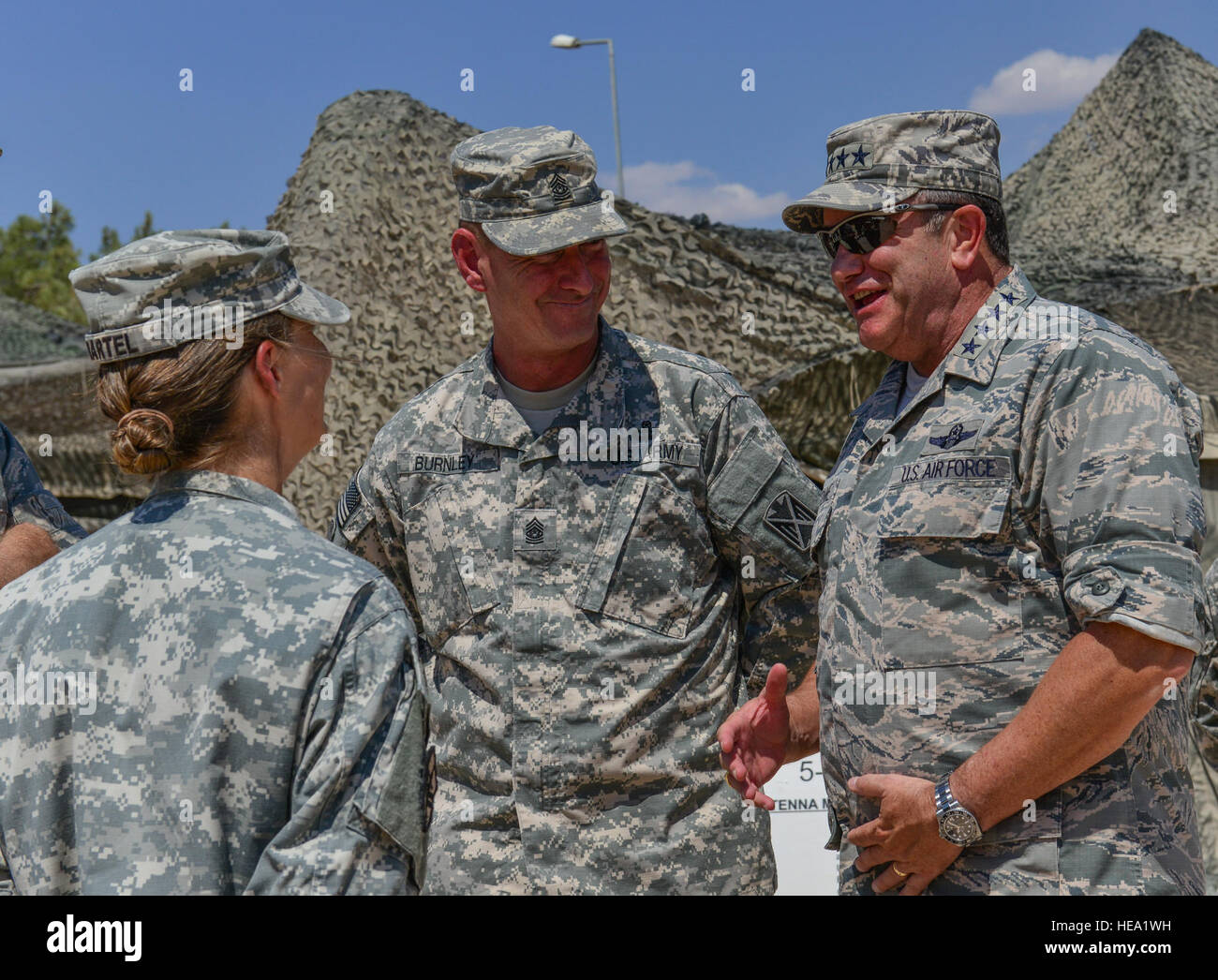 Army Lt. Col. Lisa Bartel, 5th Battalion commander, 7th Air Defense ...