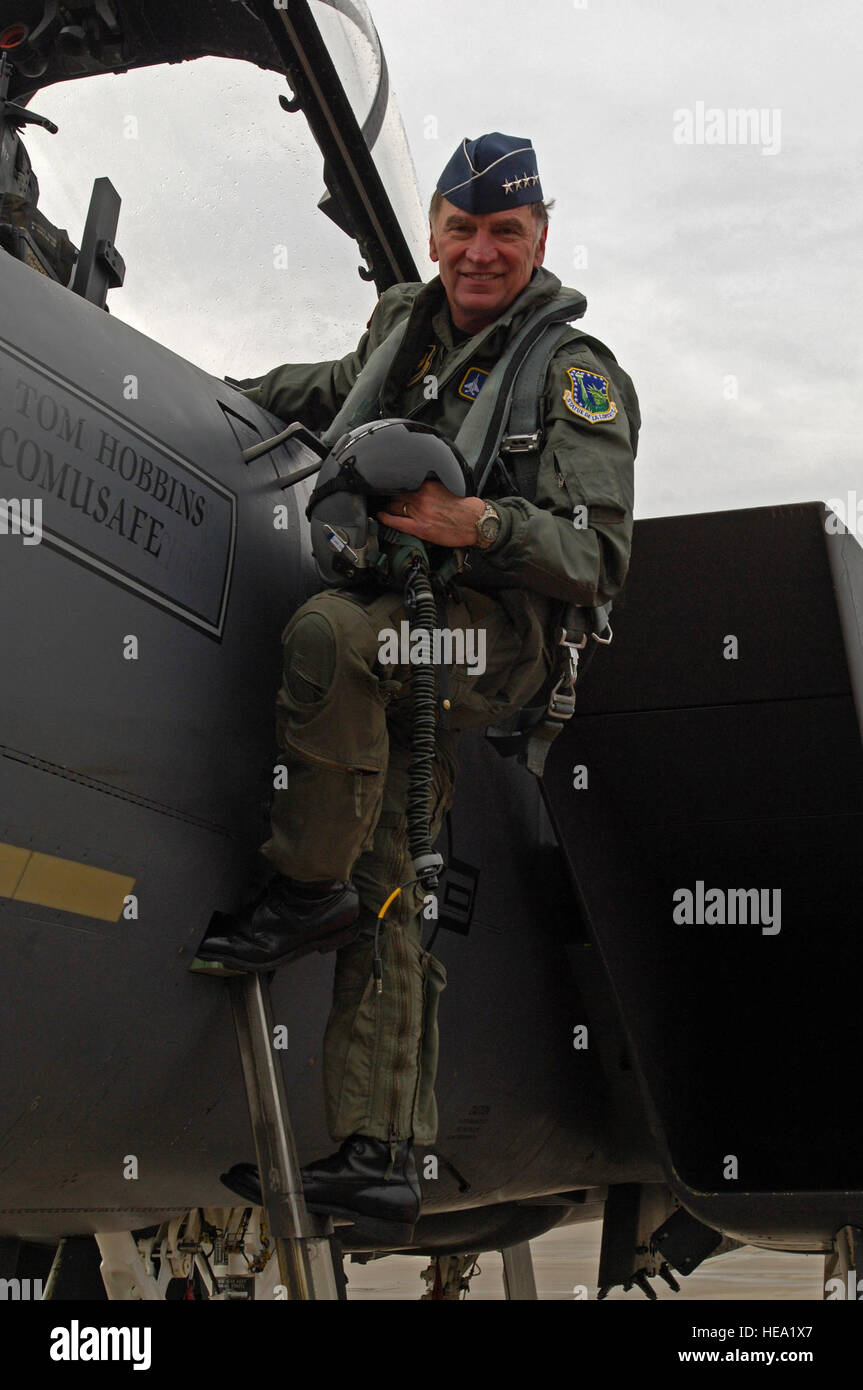 U.S. Air Forces in Europe Commander, Gen. William T. Hobbins flys his ...