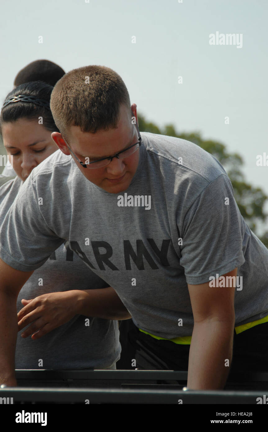 Field training exercise simulating a combat scenario hi-res stock ...