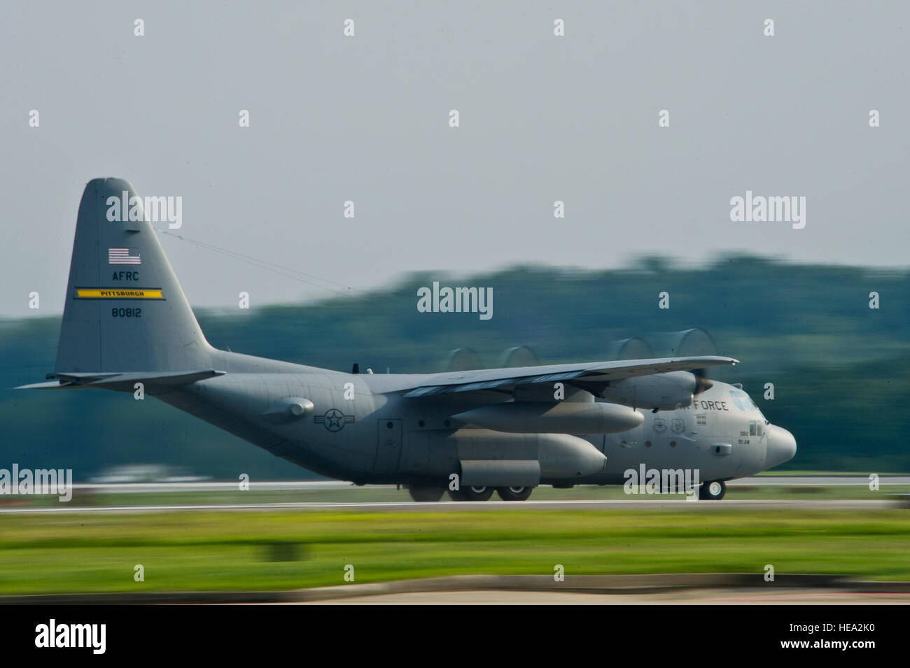 A U.S. Air Force C-130 Hercules cargo plane with the 911th Airlift Wing ...