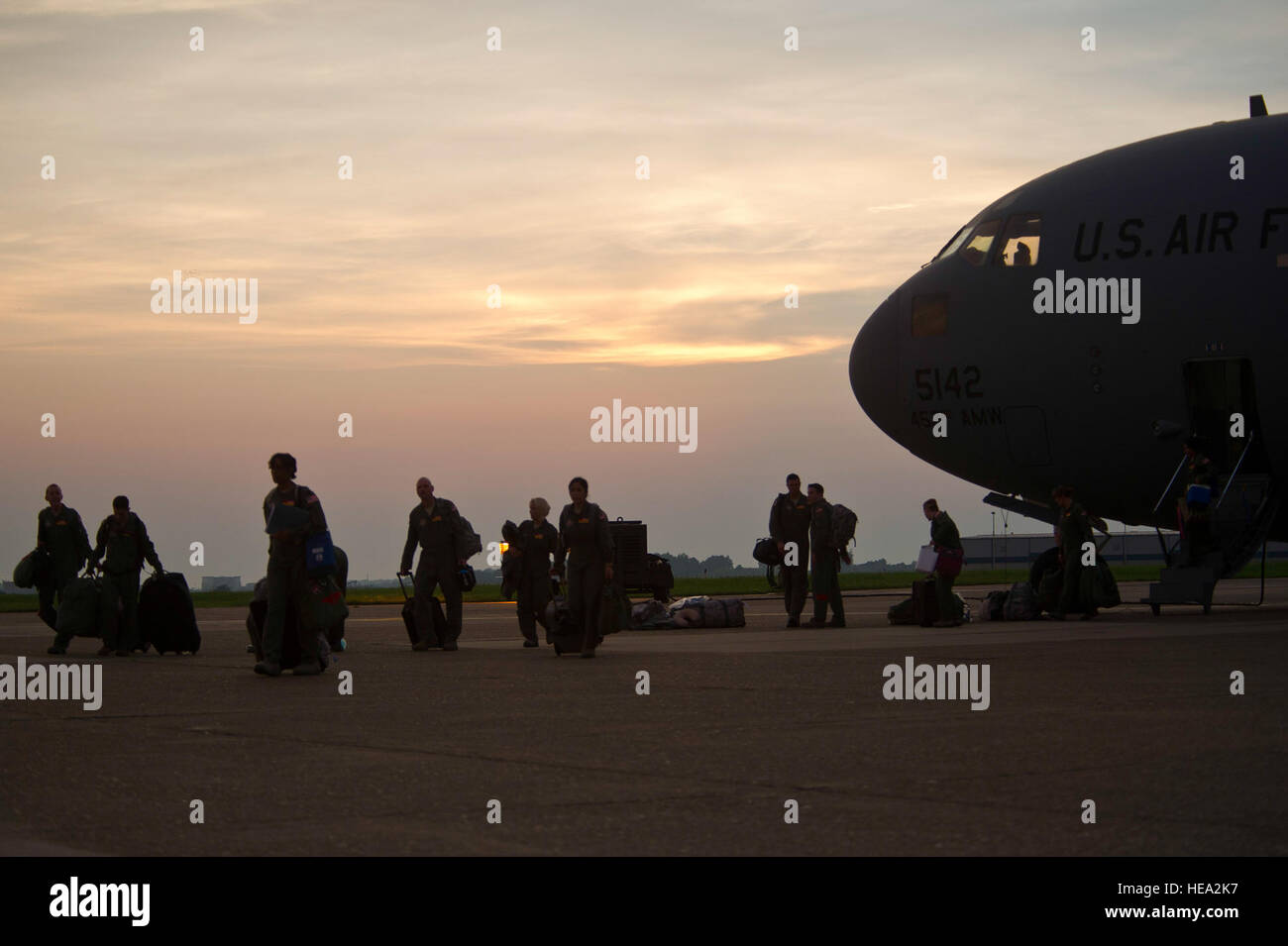 U.S. airman with the 452nd Aeromedical Evacuation Squadron (452nd AES ...