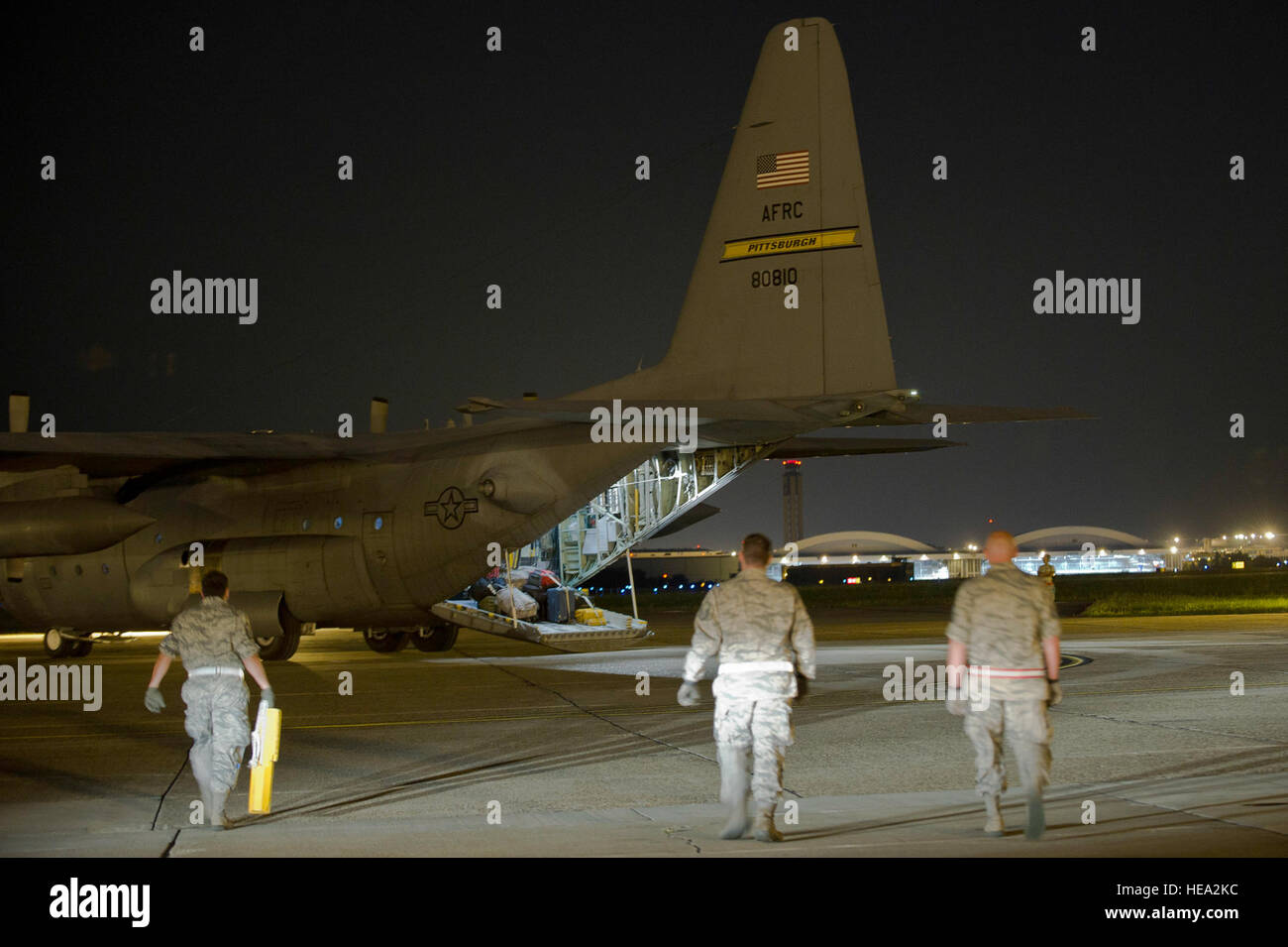 U.S. airmen participating in Exercise Global Medic/WAREX get ready to ...