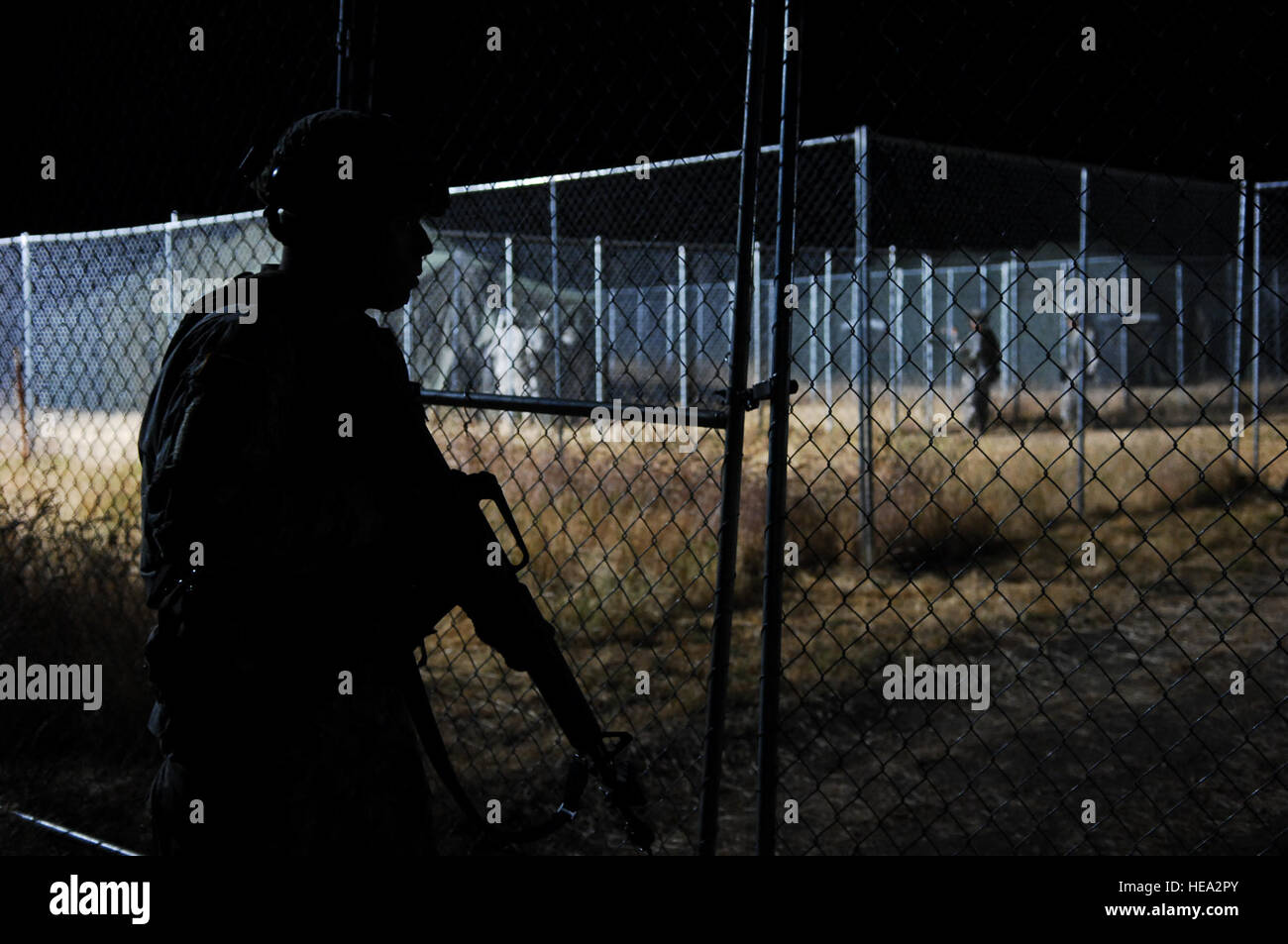 A U.S. Army soldier assigned to the 607th Military Police Company ...