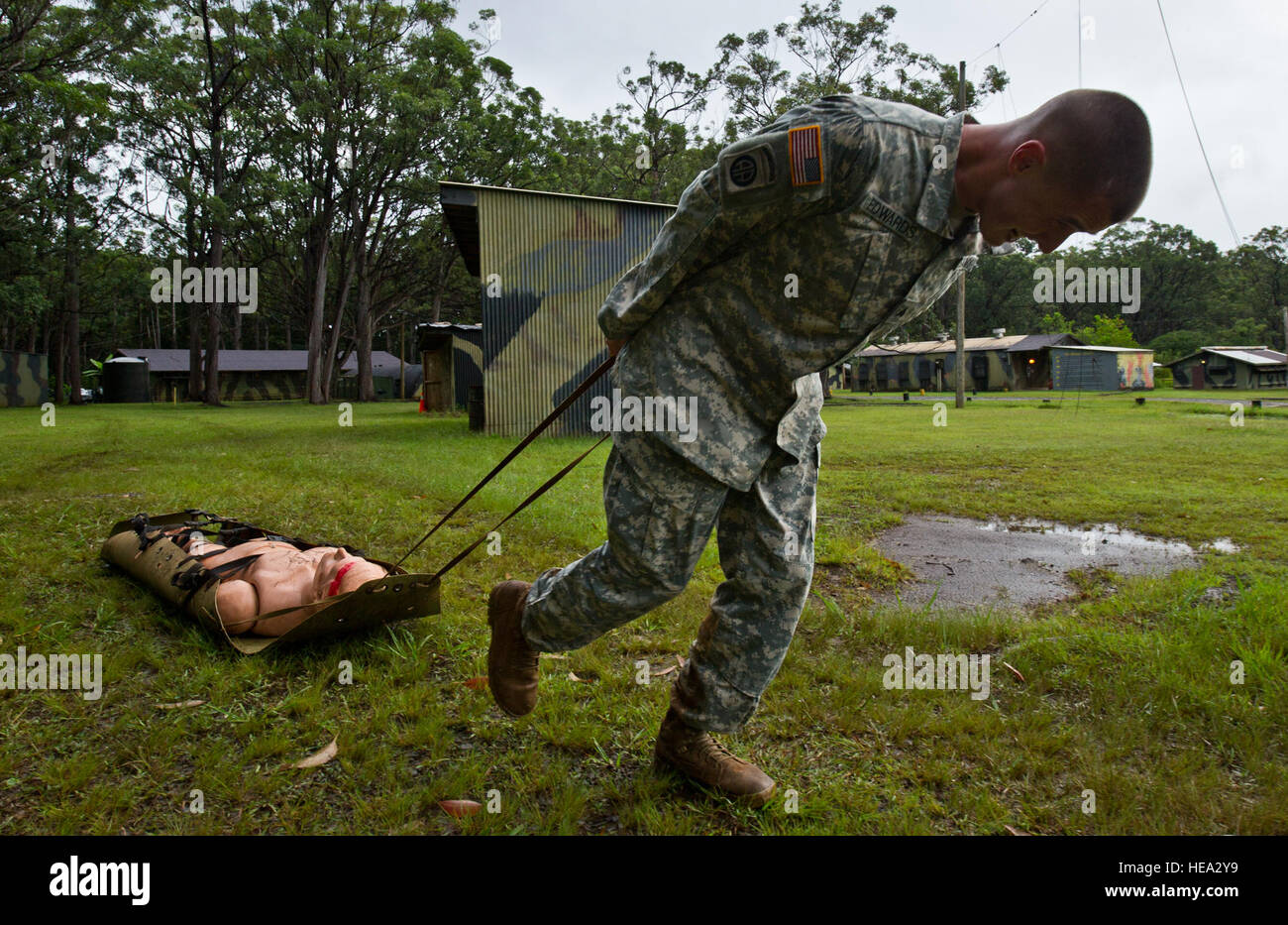 U.S. Army Sgt. Robert Edwards, a combat medic assigned to Schofield ...