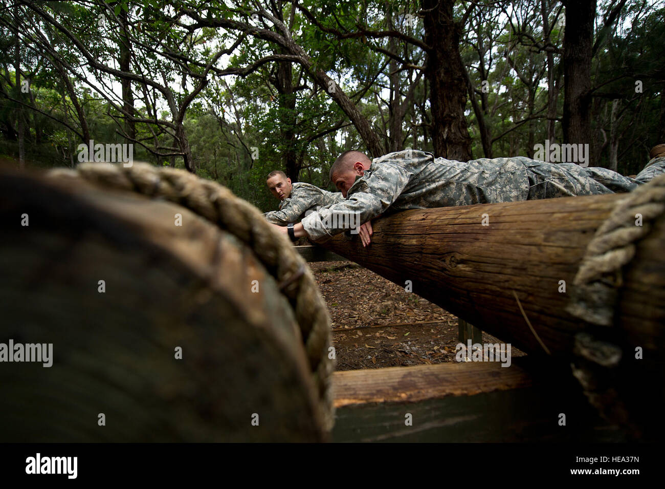 U.S. Army Sgt. Justin Runyan and Sgt. Robert Edwards, combat medics ...