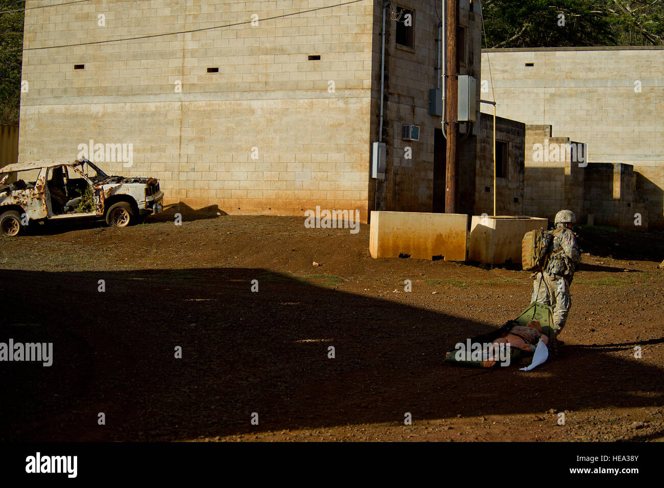 Army medics conduct casualty evacuation drills using Sked stretchers ...
