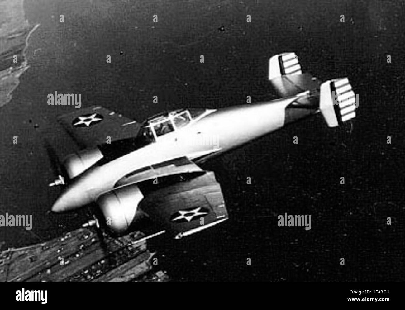 Grumman XP-50 in flight. (U.S. Air Force photo Stock Photo - Alamy