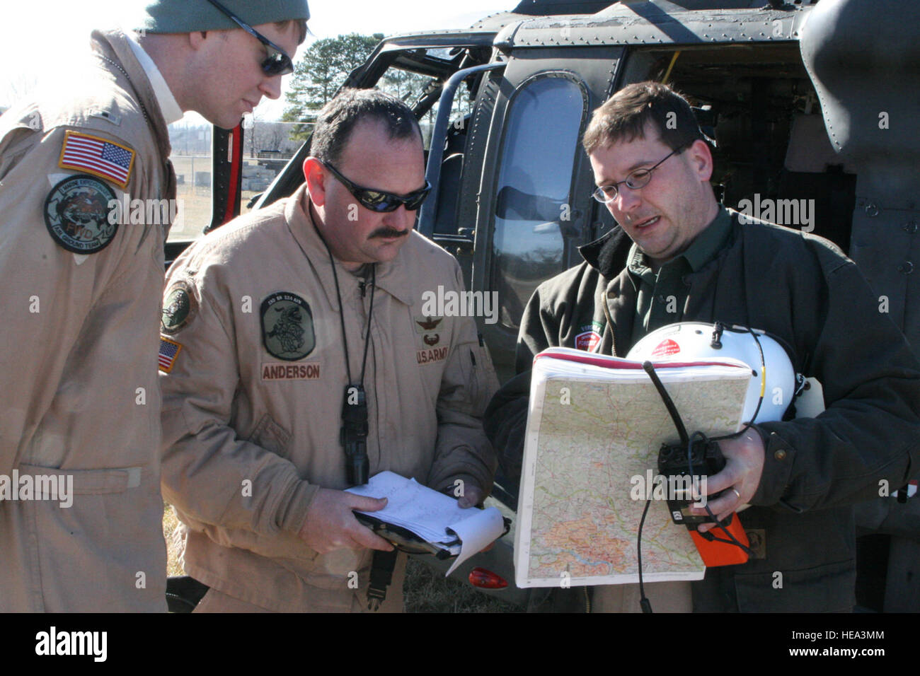 Virginia National Guard aviators Chief Warrant Officer 4 John Anderson ...