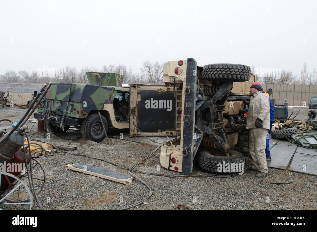 Us humvee military vehicle destroyed hi-res stock photography and ...