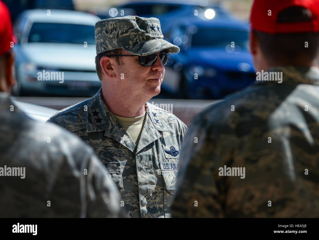 Maj. Gen. Richard Scobee, 10th Air Force Commander, visits the 555th ...