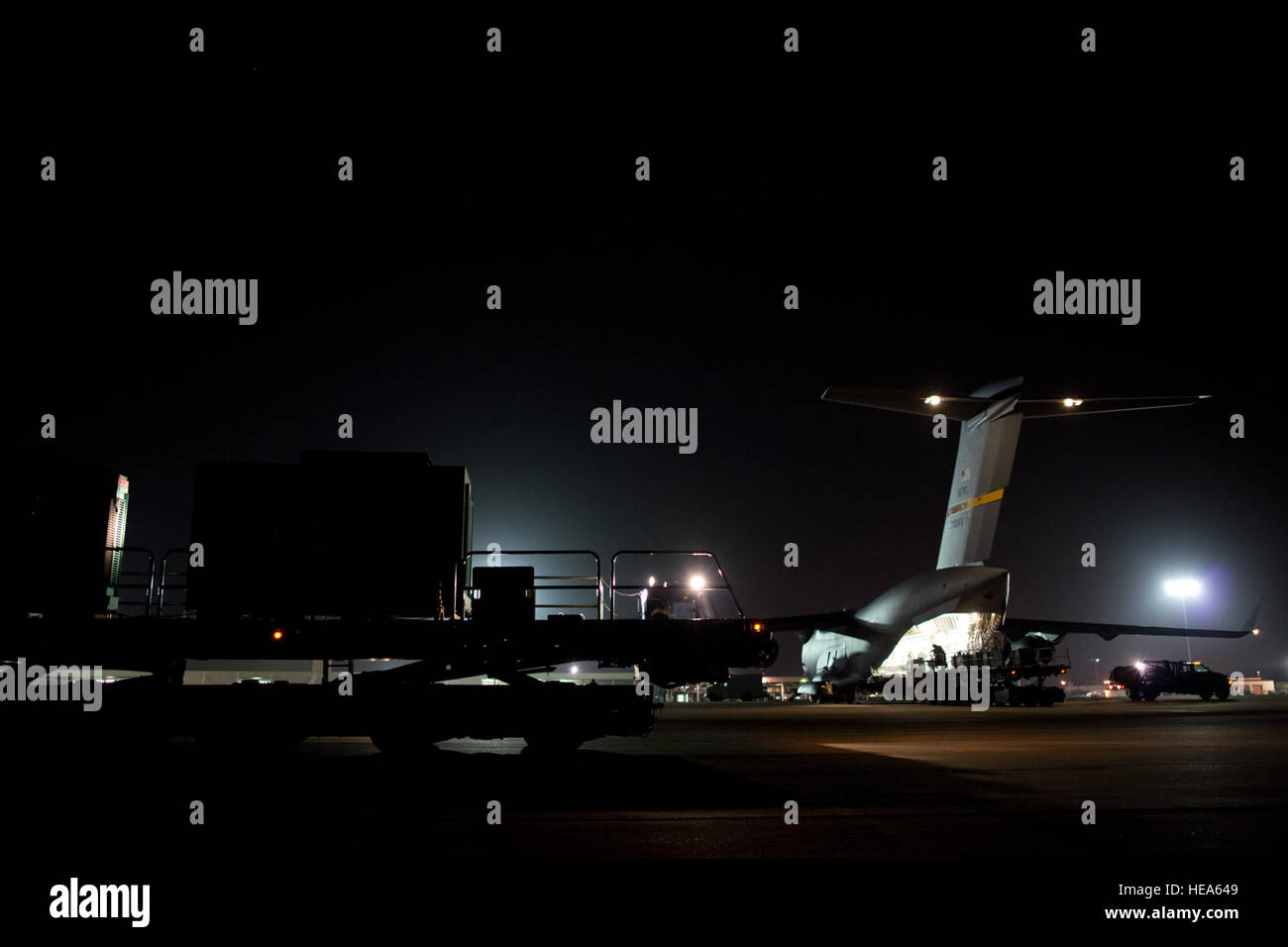 Airmen from the 60th Aerial Port Squadron and 452nd Air Mobility Wing ...