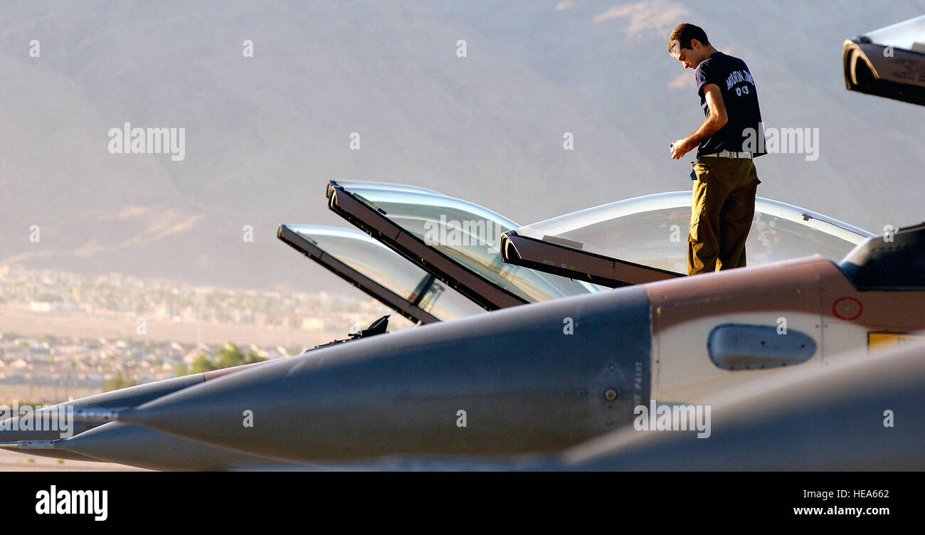 Israeli Air Force (IAF) Sergeant (SGT) Oren Barazani, F-16 Fighting ...