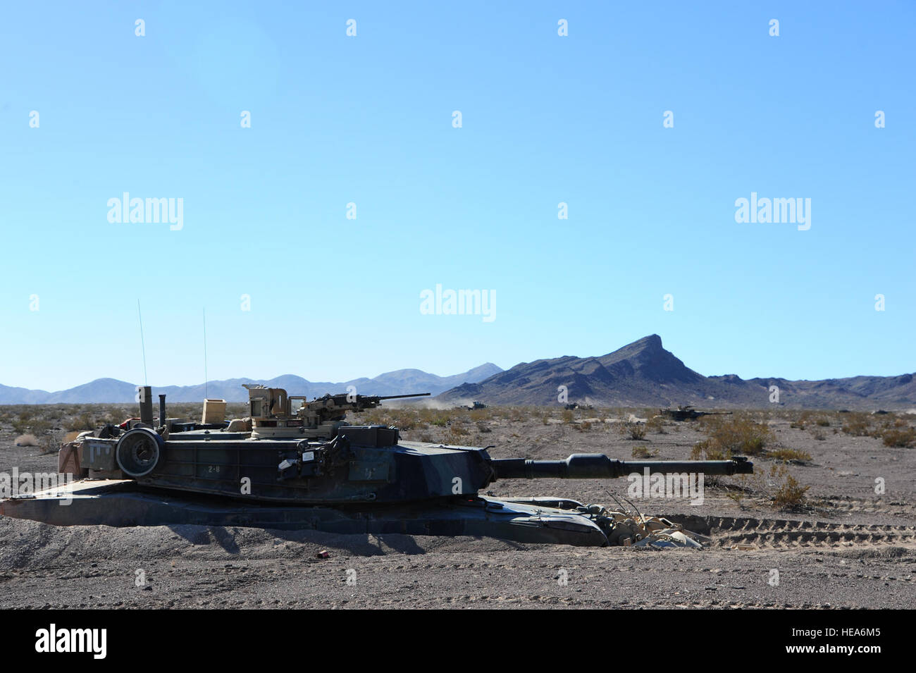 A U.S. Marine Corps M1A1 Abrams tank from 1st Battalion, 4th Marine ...