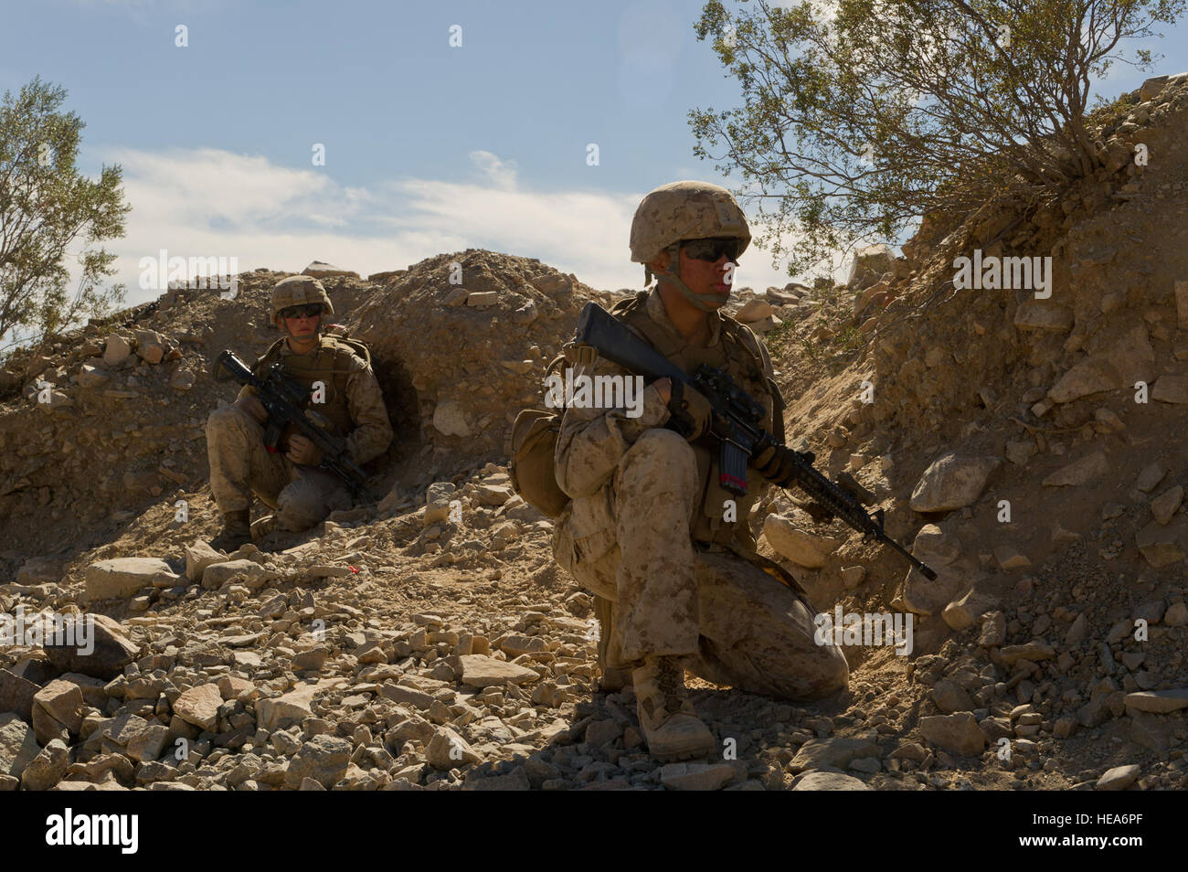 U.S. Marines from 1st Battalion, 4th Marines, conduct a platoon attack ...