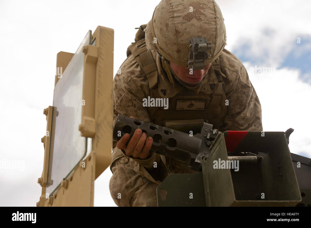 Us marine atop humvee in hi-res stock photography and images - Alamy