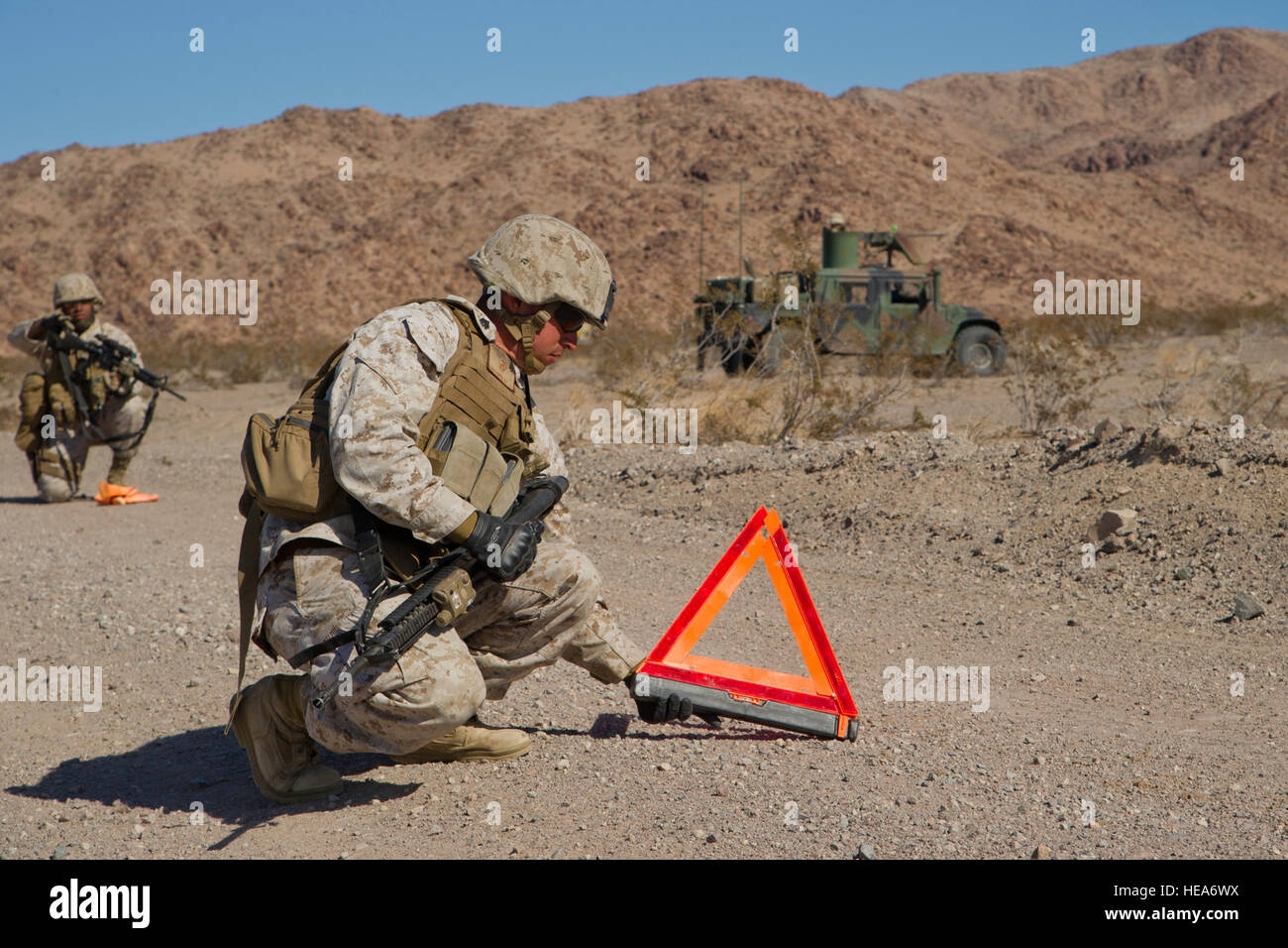 U.S. Marine Corps Sgt. Caleb Messmore and Staff Sgt. Michael Riggs, 3rd ...