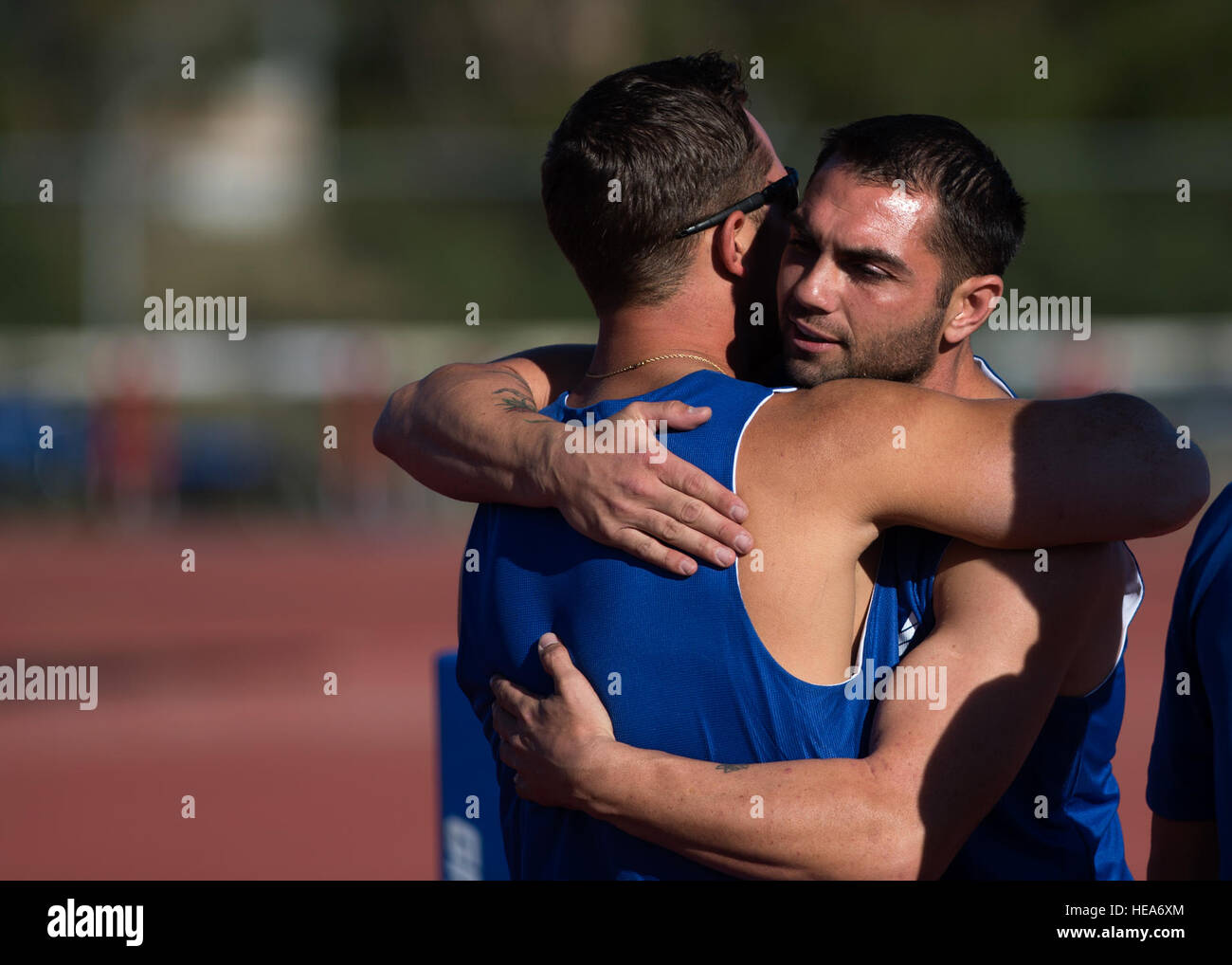 Air Force athlete Nicholas Dadgostar (right) and Gideon Connelly (left ...