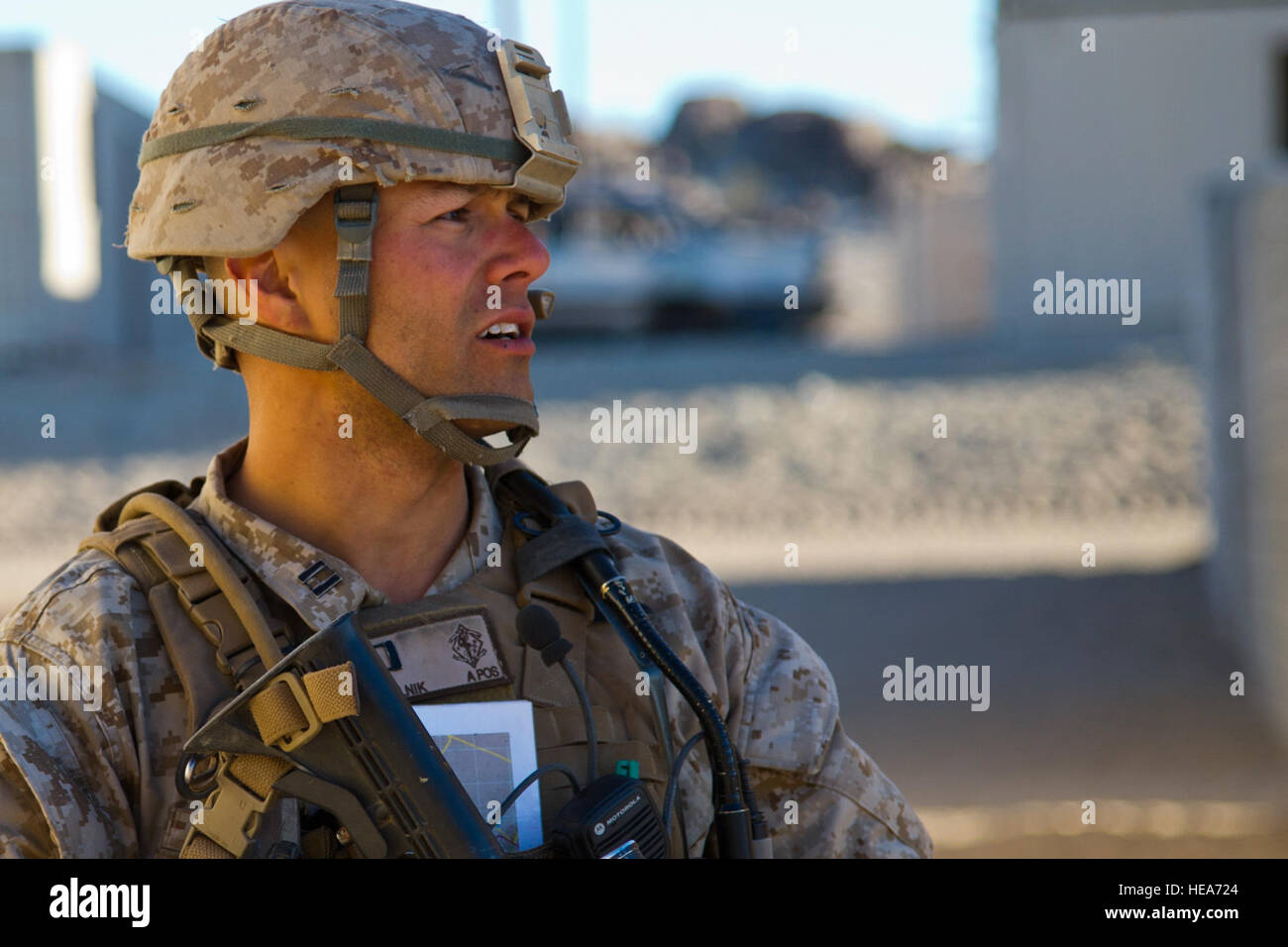 U.S. Marine Capt. Tim Agoulnik, Commander, Company A, 1st Battalion ...