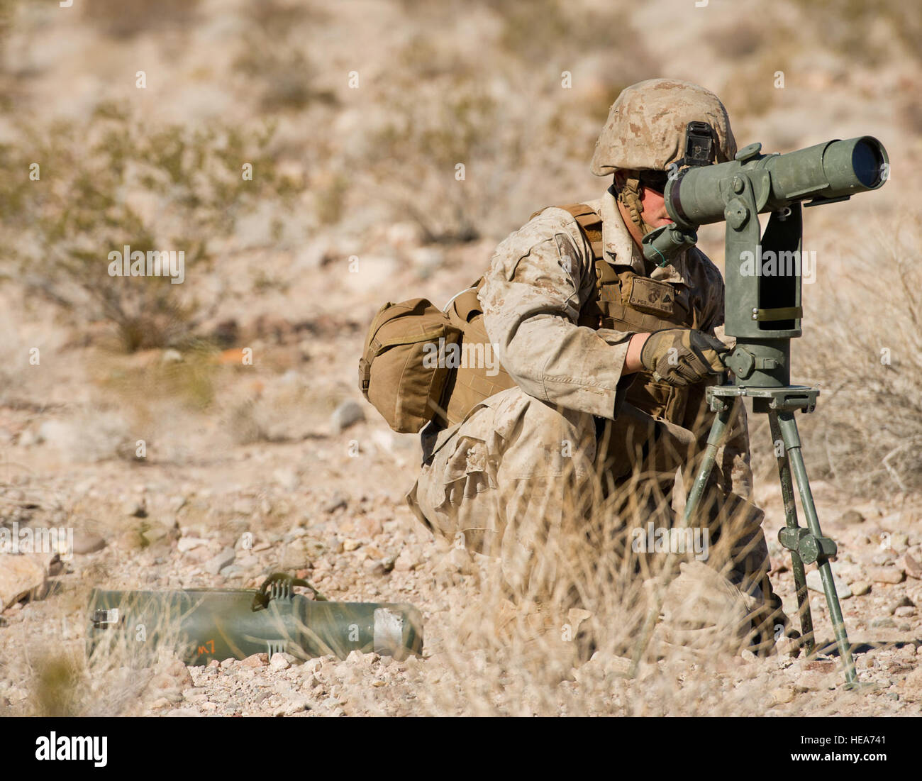 A U.S. Marine assigned to Alpha Battery, 1st Battalion, 12th Marine ...