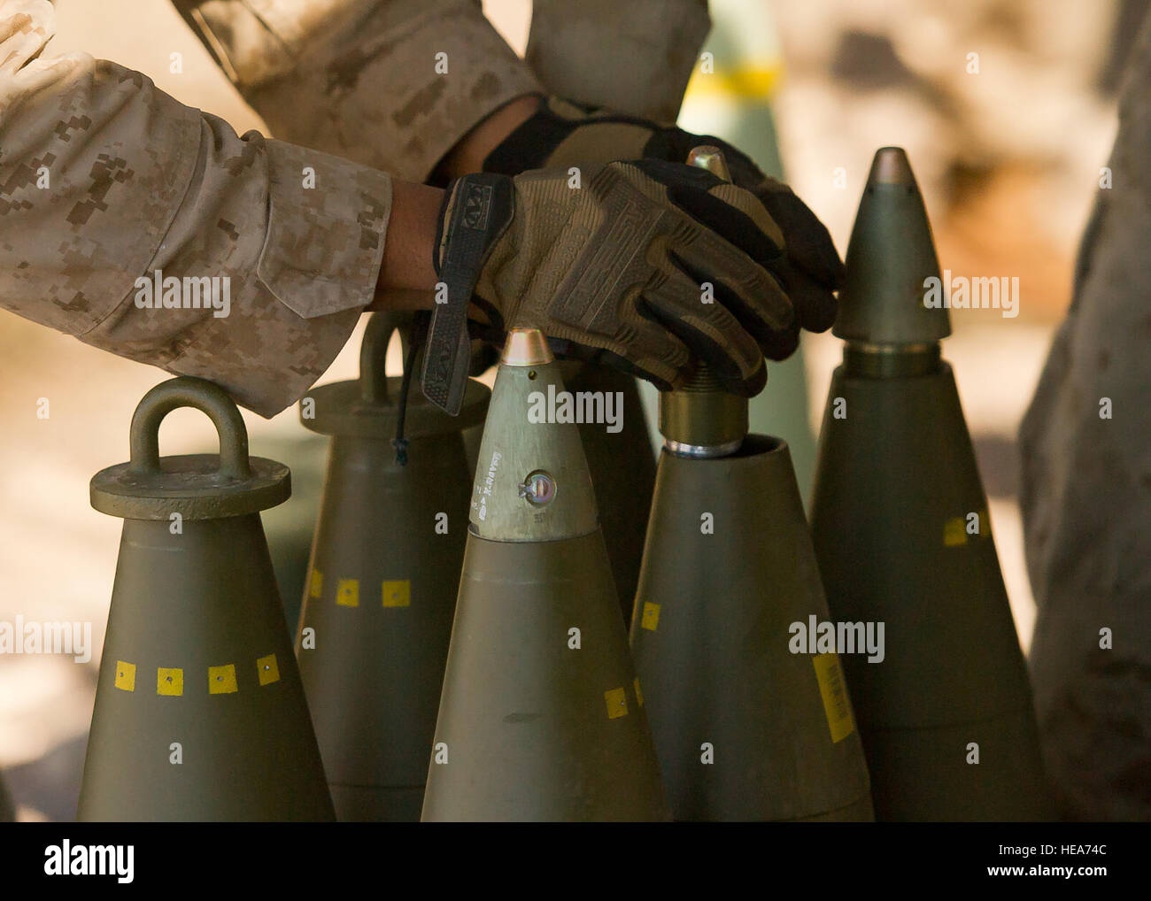 U.S. Marines assigned to Alpha Battery, 1st Battalion, 12th Marine ...