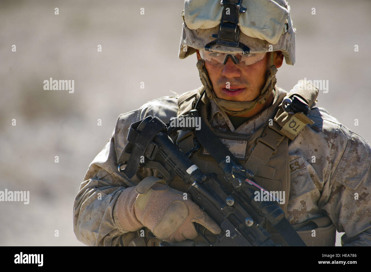 U.S. Marine Sgt. Rigoberto Melendez, a motor transport chief assigned ...