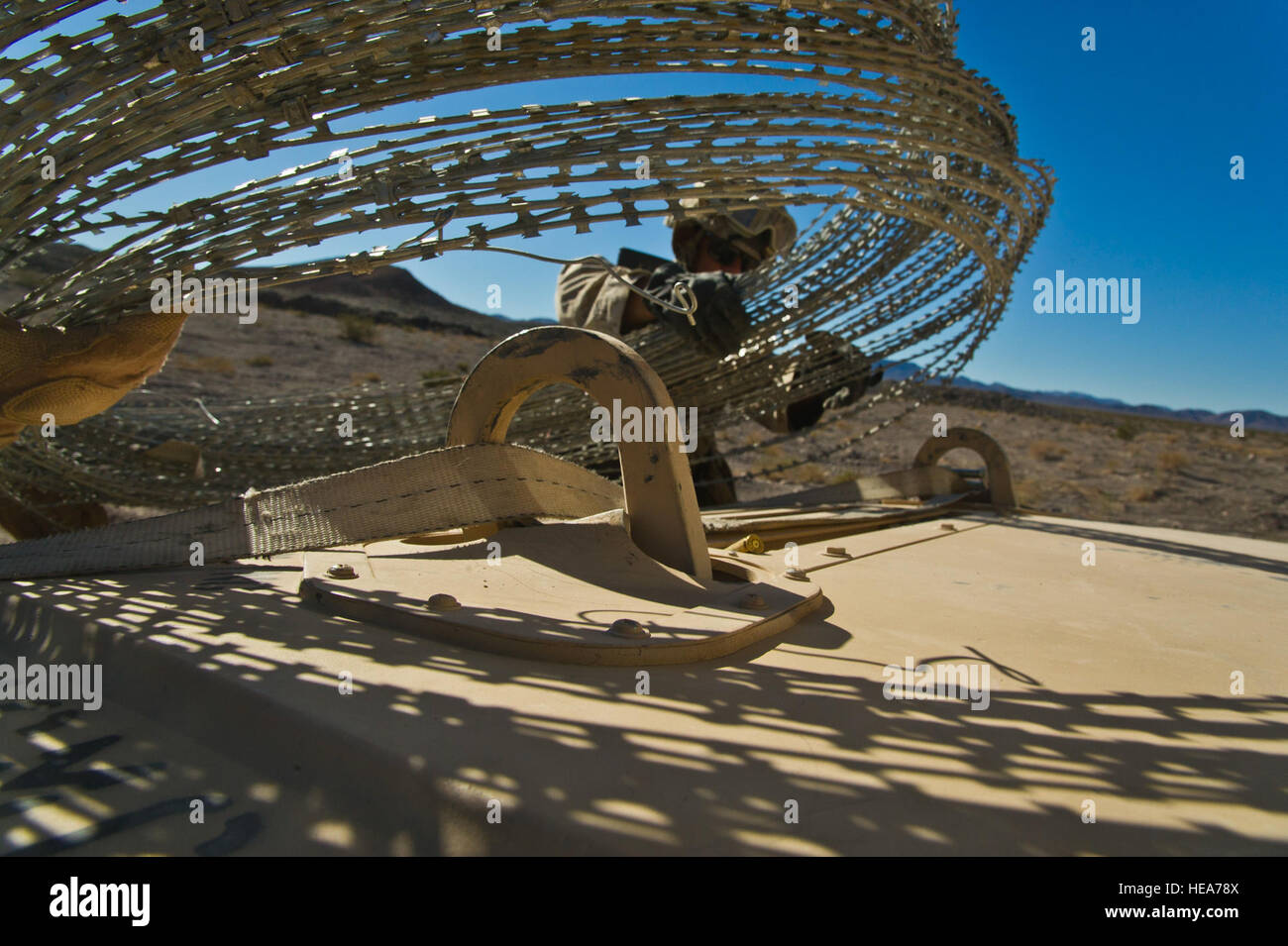 U.S. Marine Lance Cpl. Christian Garcia, a water support technician ...