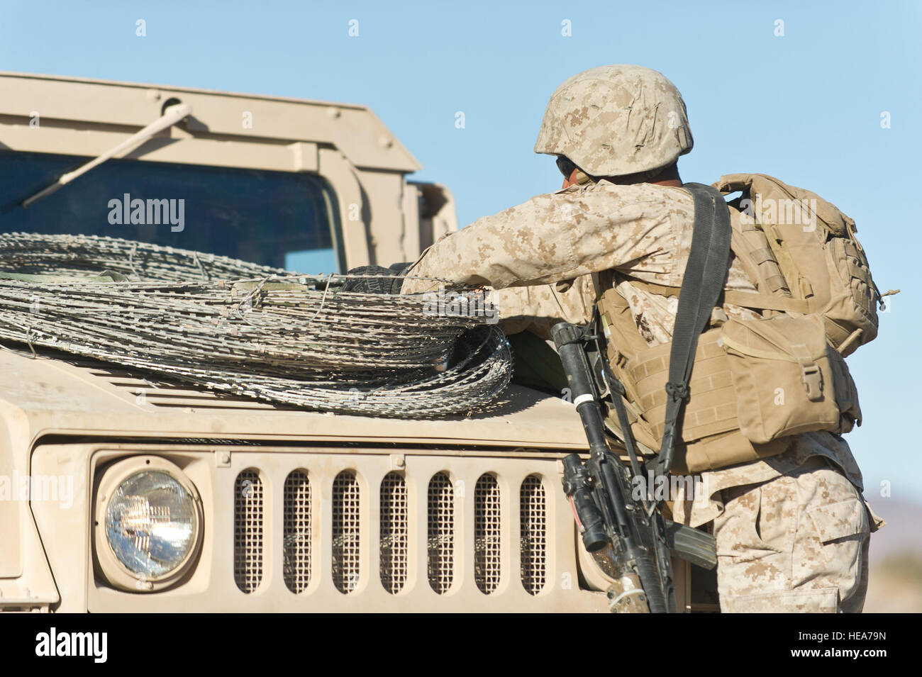 A U.S. Marine assigned 1st Marine Logistics Group, Marine Corps Base ...