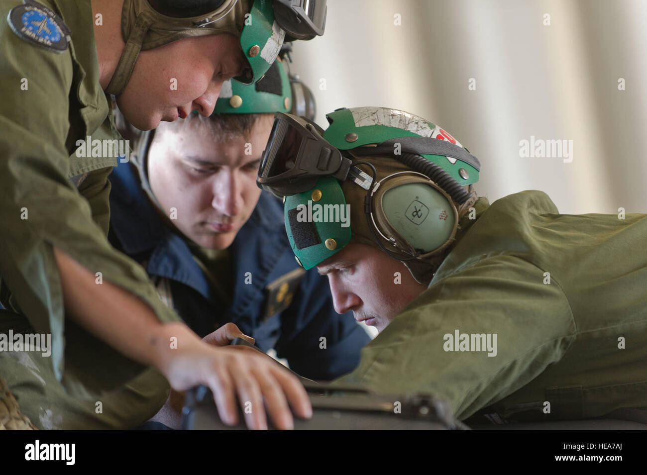 U.S. Marine maintainers assigned to Marine Attack Squadron 214 "Black ...