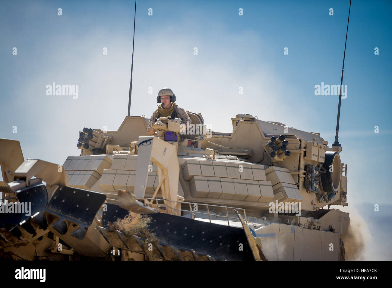 A U.S. Marine Corps M1 Assault Breachers Vehicle (ABV) assigned to 1st ...