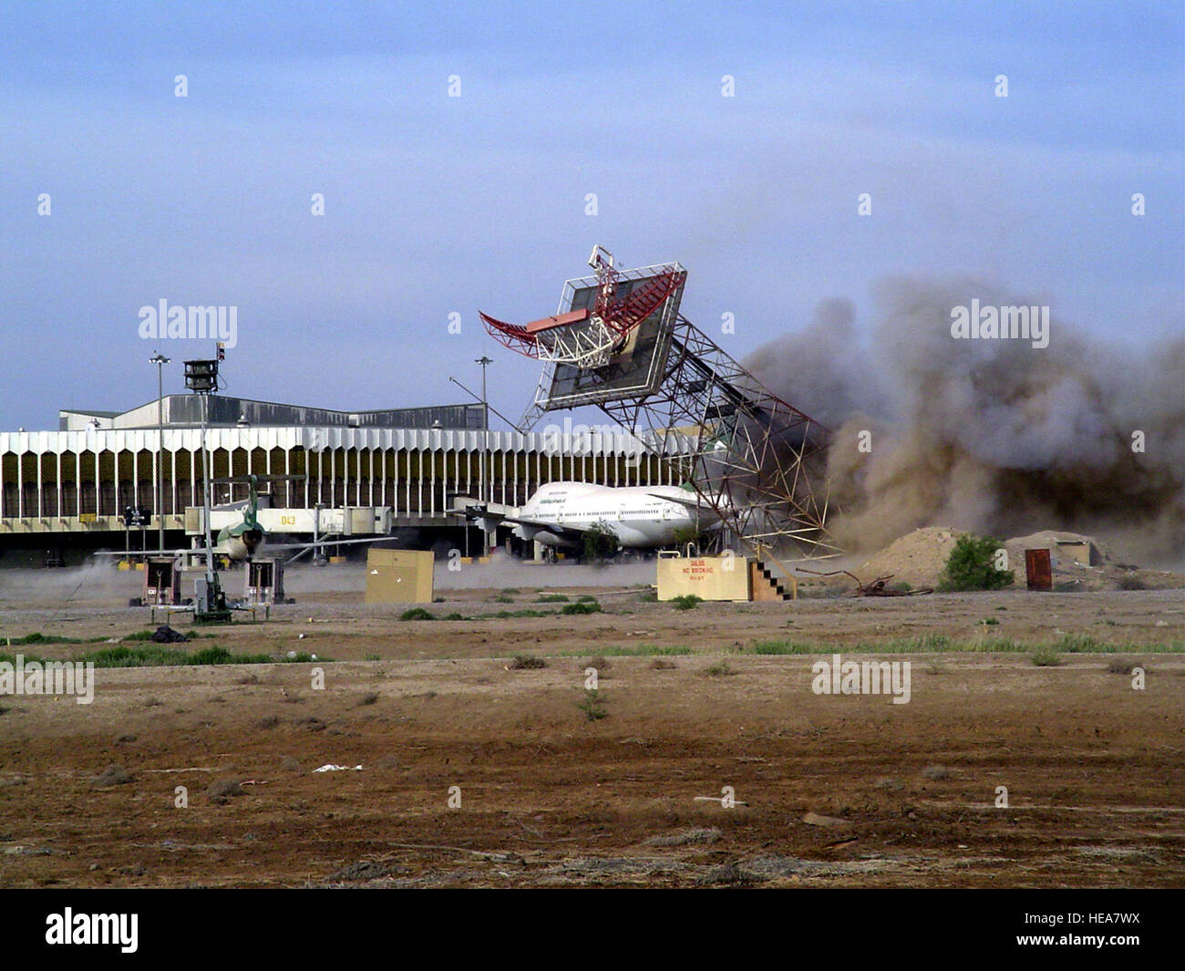 BAGHDAD, Iraq -- An obsolete radar tower at Baghdad International ...