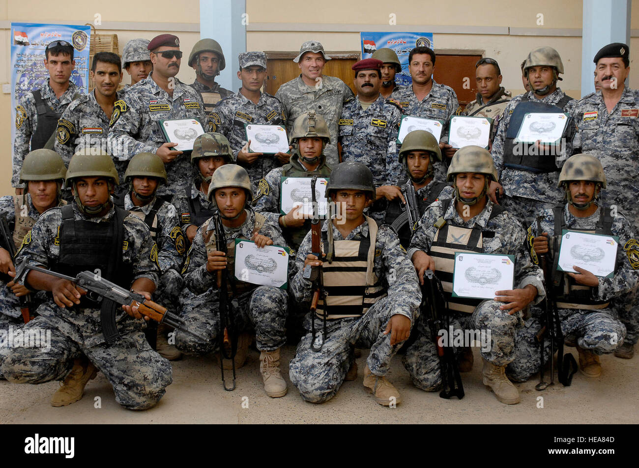 Members of the Iraqi national police, Justice Battalion, 3rd National ...