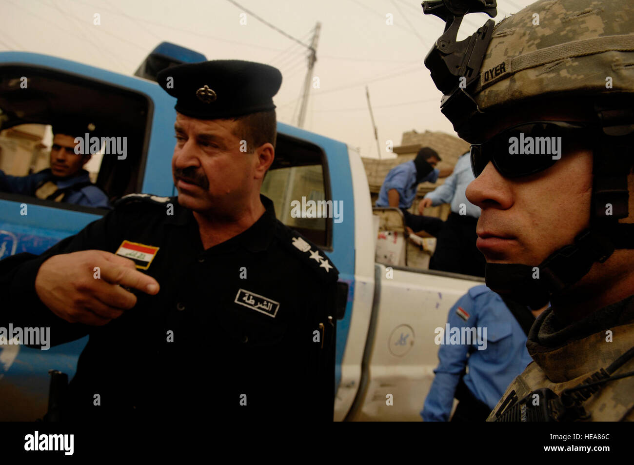 U.S. Army Capt. Michael Dyer, platoon leader, with 3rd Platoon, Bravo ...