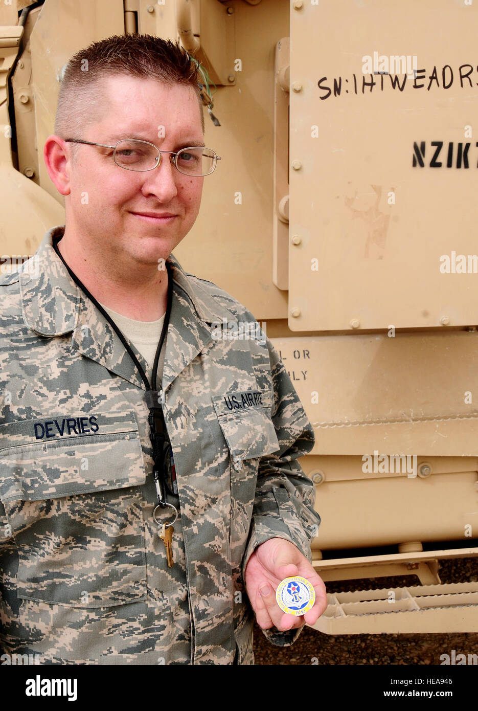 Master Sgt. Chad DeVries, 402nd Army Field Support Brigade NCO in charge, helped get another NCO ...