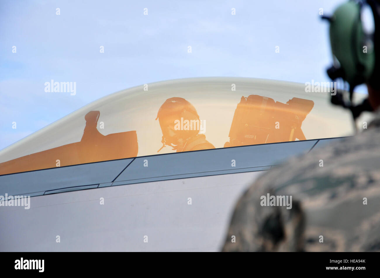 Air Force Lt. Col. Paul Moga, 525th Fighter Squadron Commander, talks ...