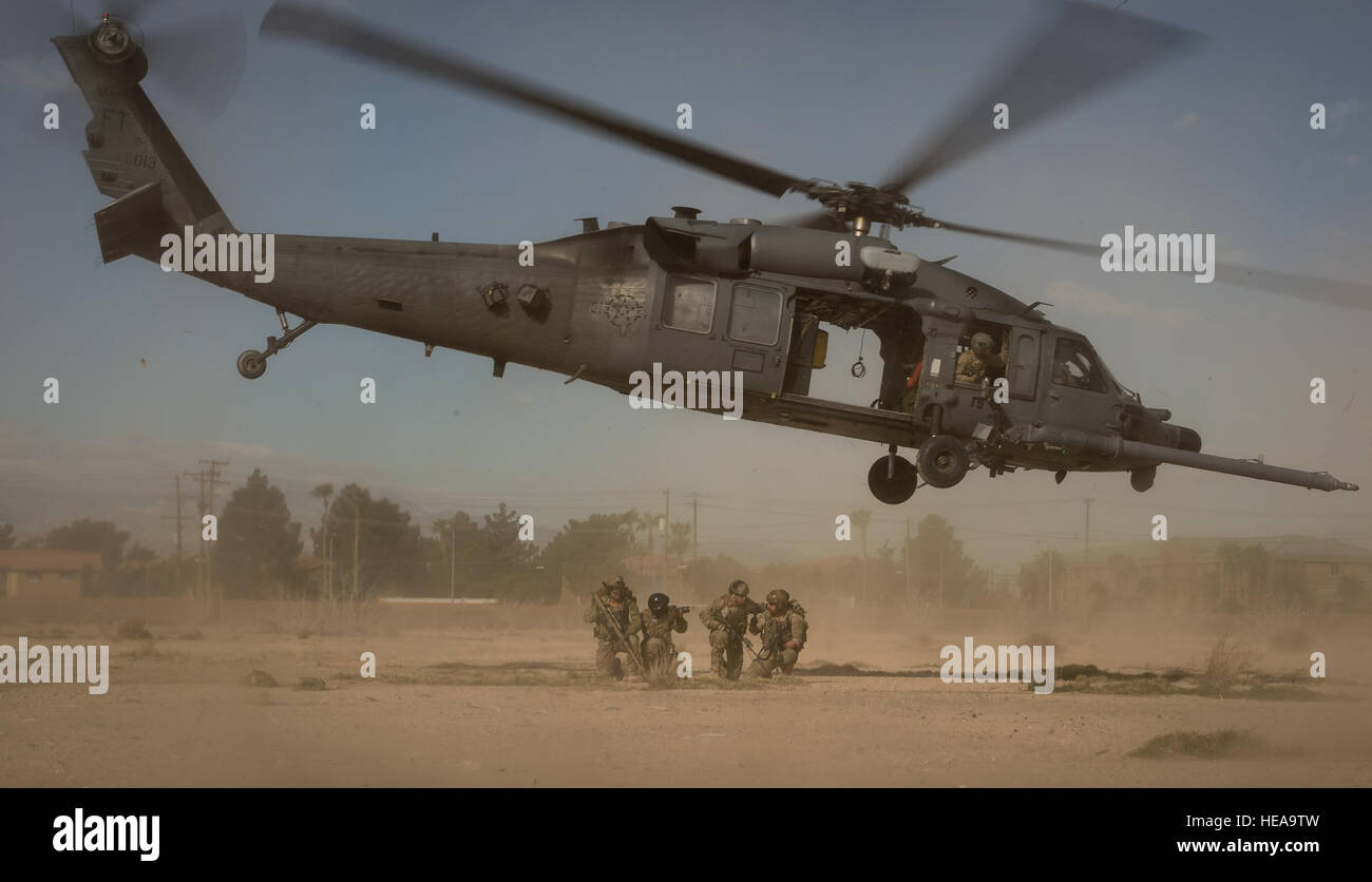 A 66th Rescue Squadron HH-60 Black Hawk departs after delivering 58th ...